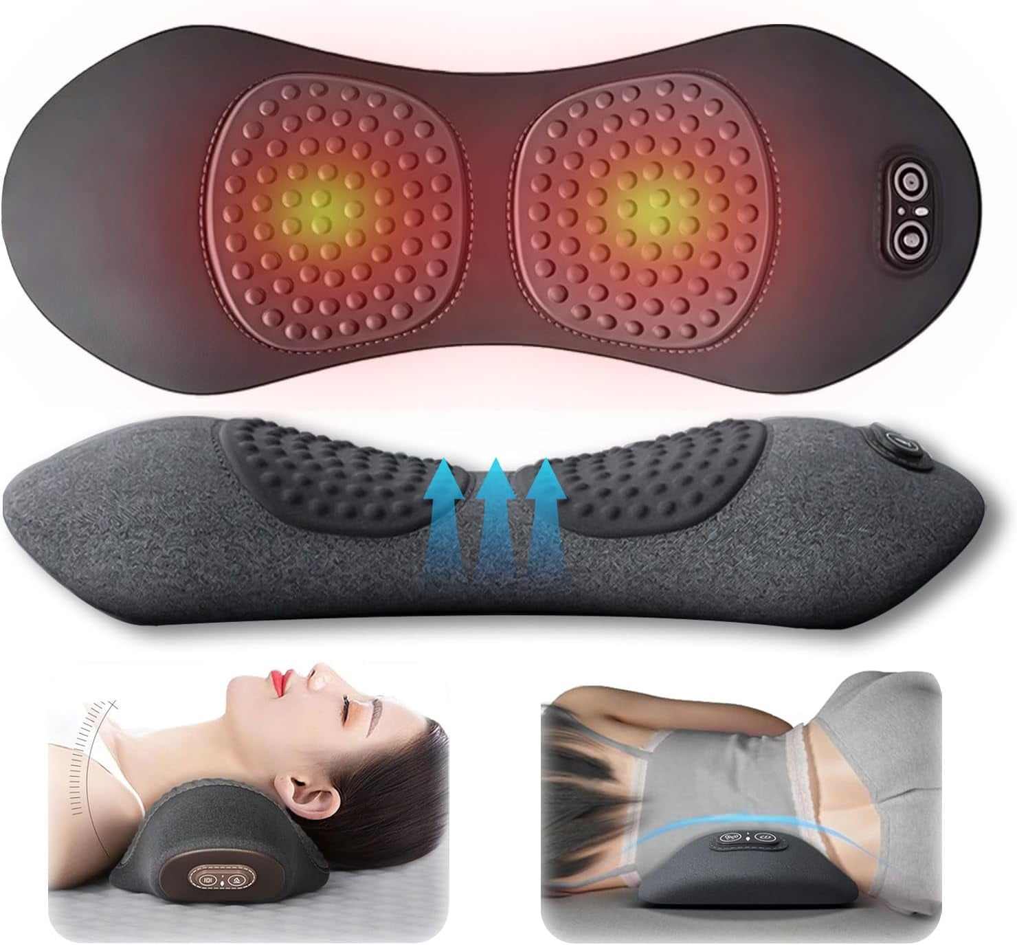 Smooth Spine Triple Fusion Back Massager, 2026 Upgraded 3 in 1 Neck ...