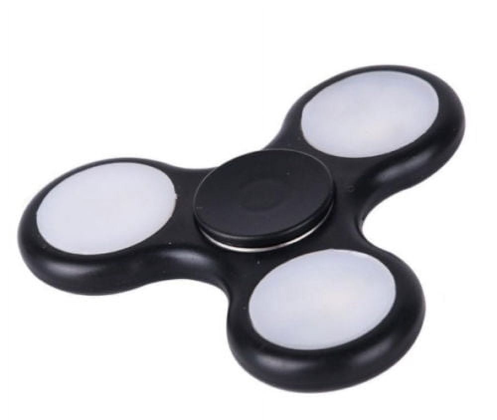 Smooth Spinning Finger LED Light Flash Hand Fidget Spinner Tri-Fidget ...