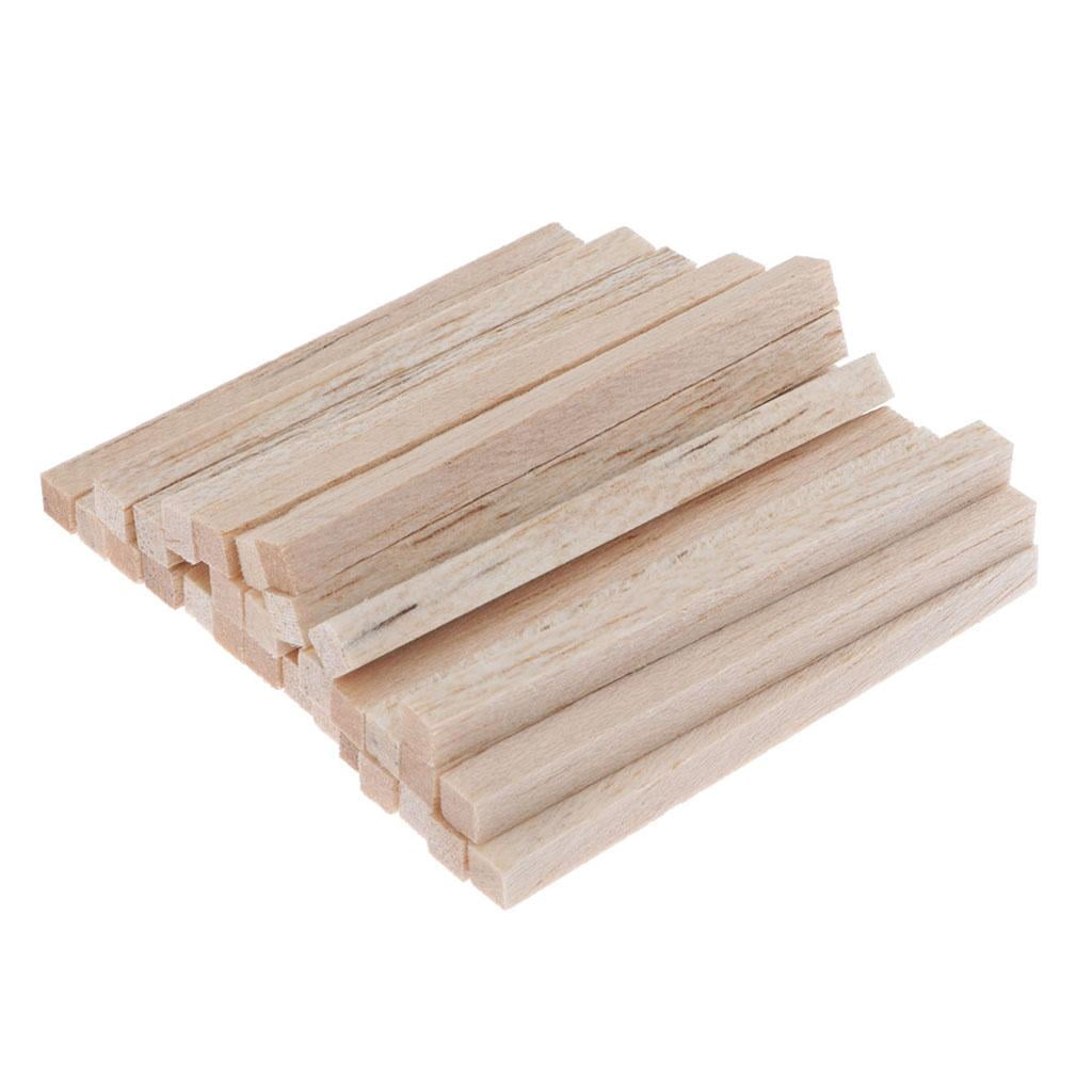 Smooth Square Sticks for crafts Carving Bamboo Wood Model Building ...