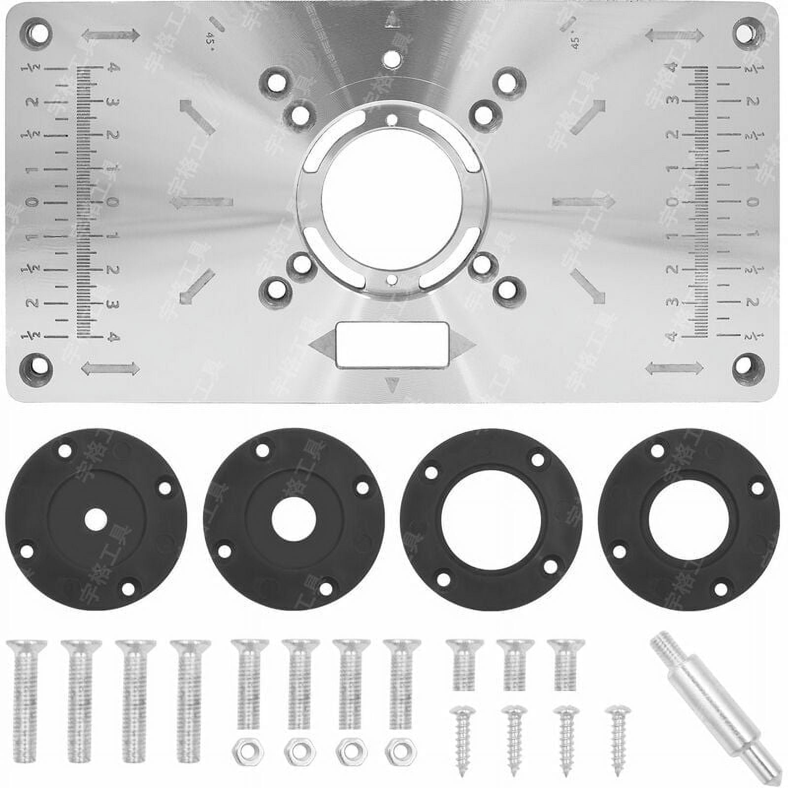 Smooth Surface: Silver Aluminum Alloy Router Table Insert Plate ...
