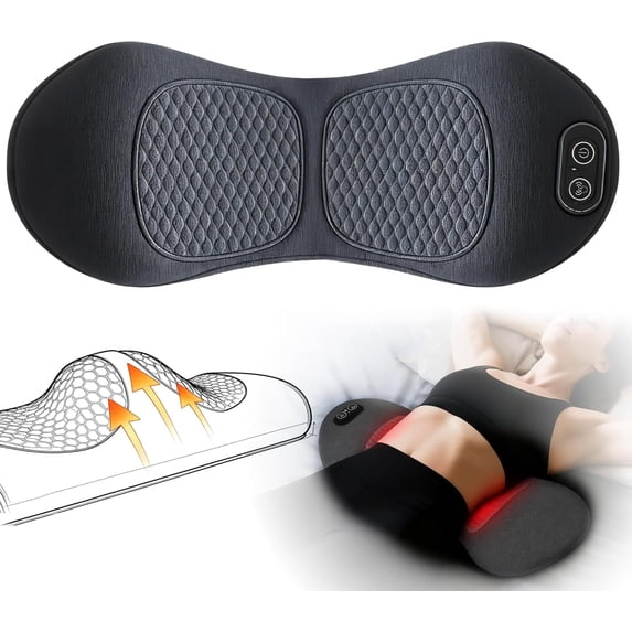 Smooth Triple Fusion Back Massager with Heat,for Sciatica Pain Relief ...