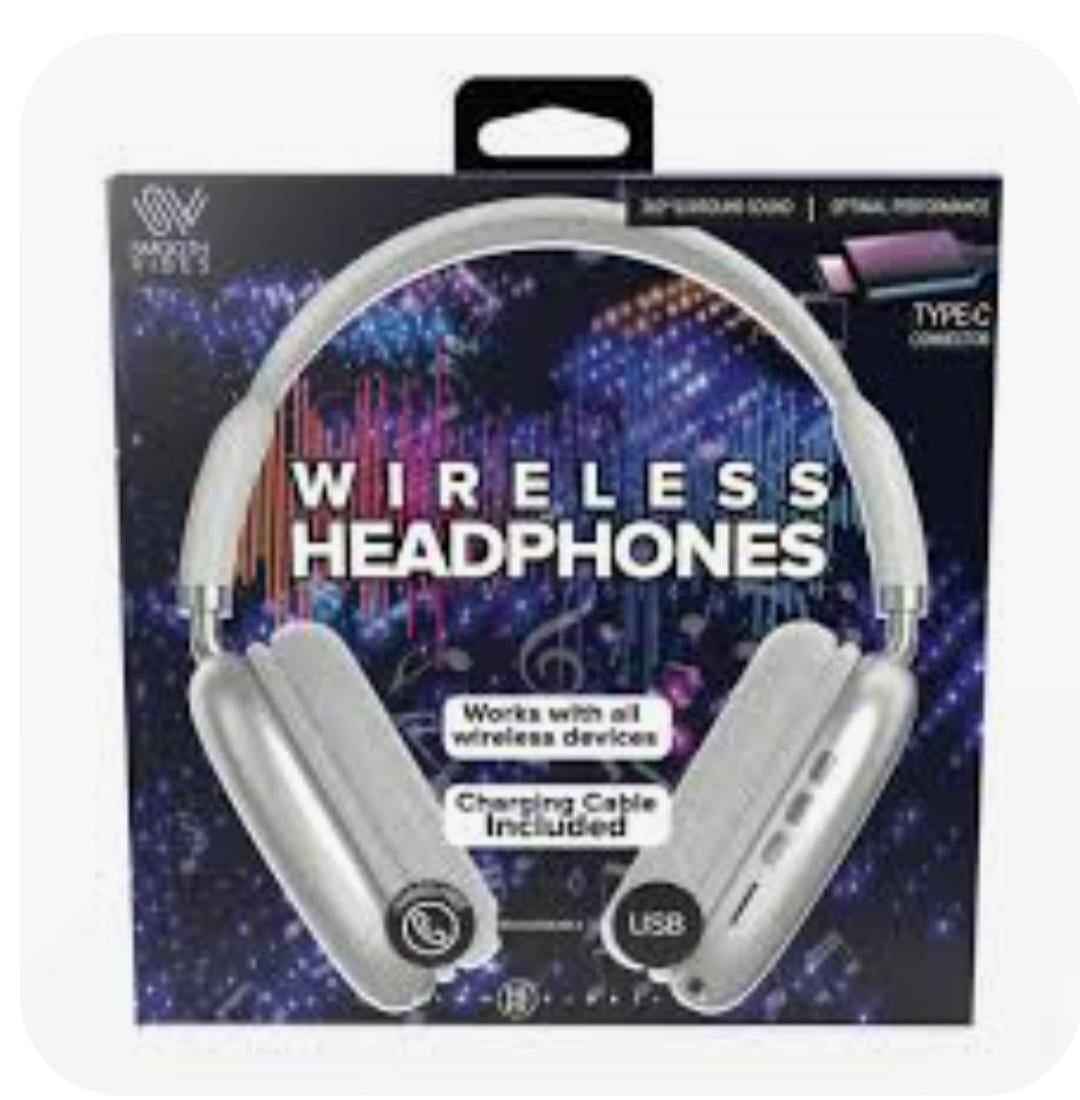 Smooth Vibes USB-C Bluetooth Headphones - White - Walmart.com