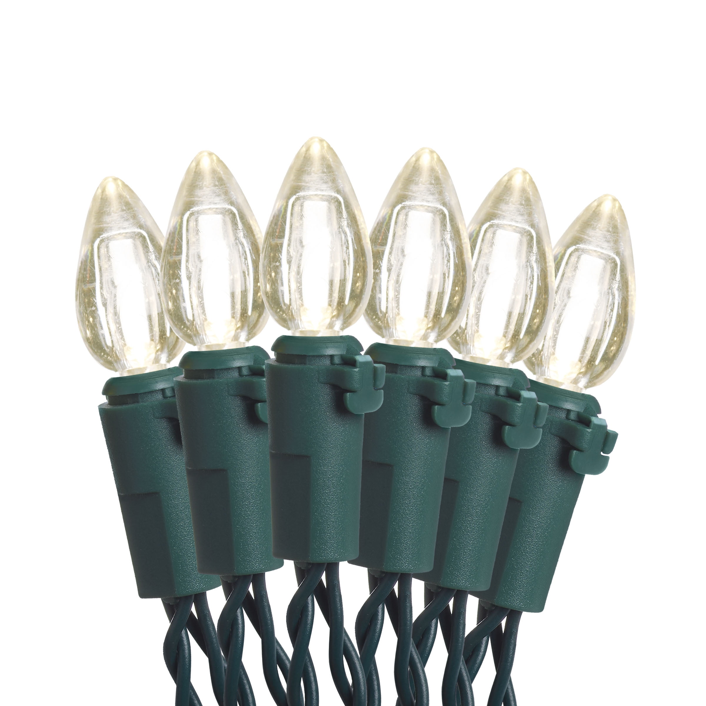 Smooth Warm White 20 LED Indoor String Lights C3 Holiday Lighting, 8.25 ...