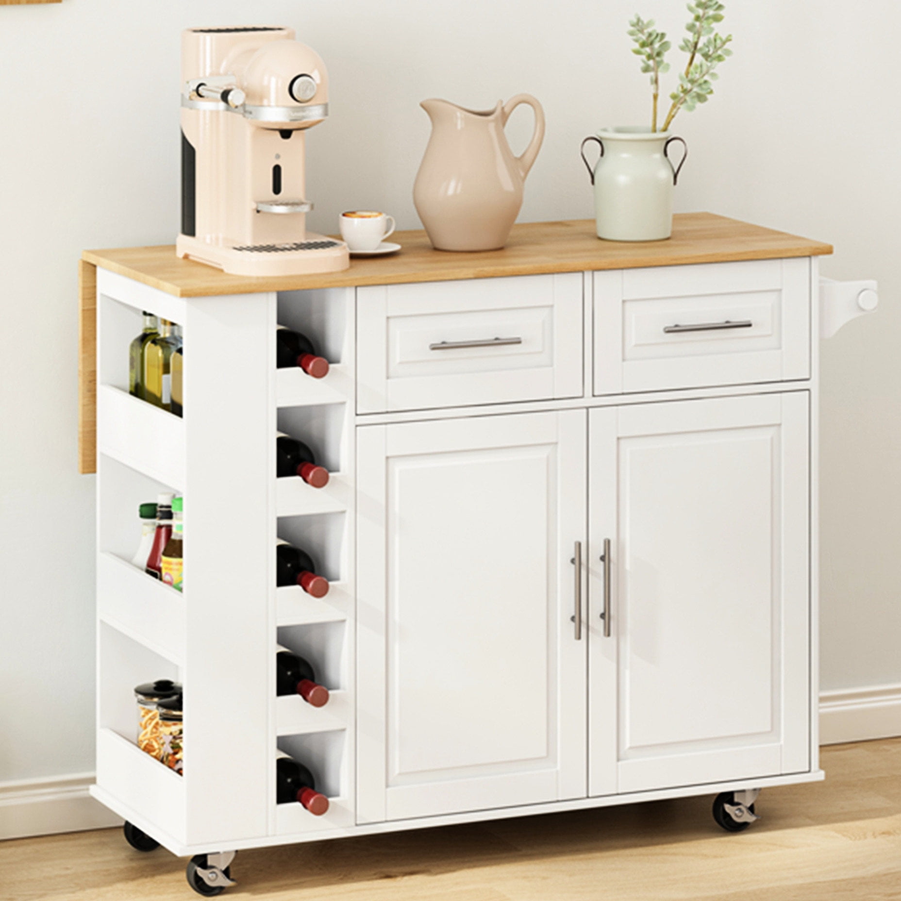 Smooth Wheels Kitchen Cart+Easy Mobility”-“Kitchen Cleaning/Arrangement ...