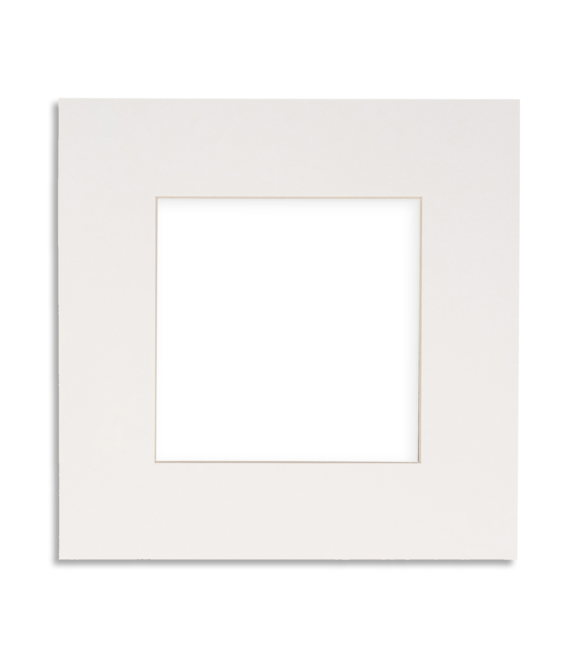 Pack of 10 16x16 Square White Picture Mats with White Core Bevel Cut ...
