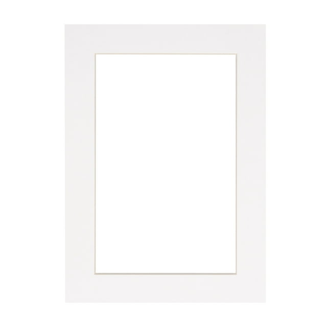 Smooth White 8x10 White Picture Mats with White Core for 6x8 Pictures ...