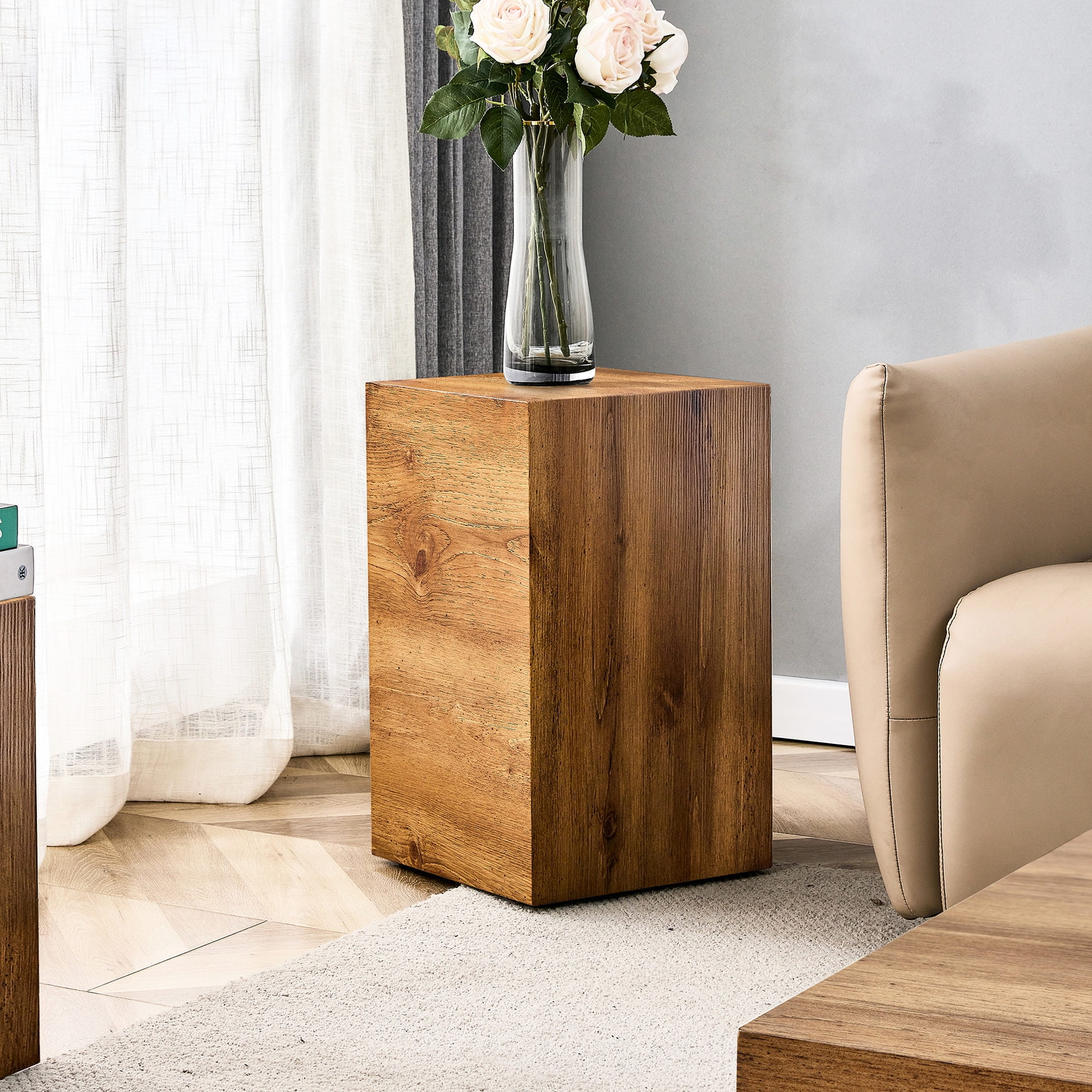 Smooth Wood Texture Coffee Table+Delicate Touch"-"Sofa Side Placement ...