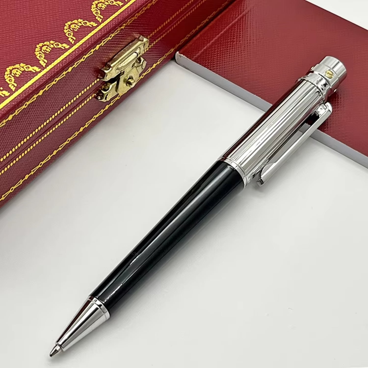Smooth Writing Classic Matte Metal Barrel Roller Ball Ballpoint Pen ...