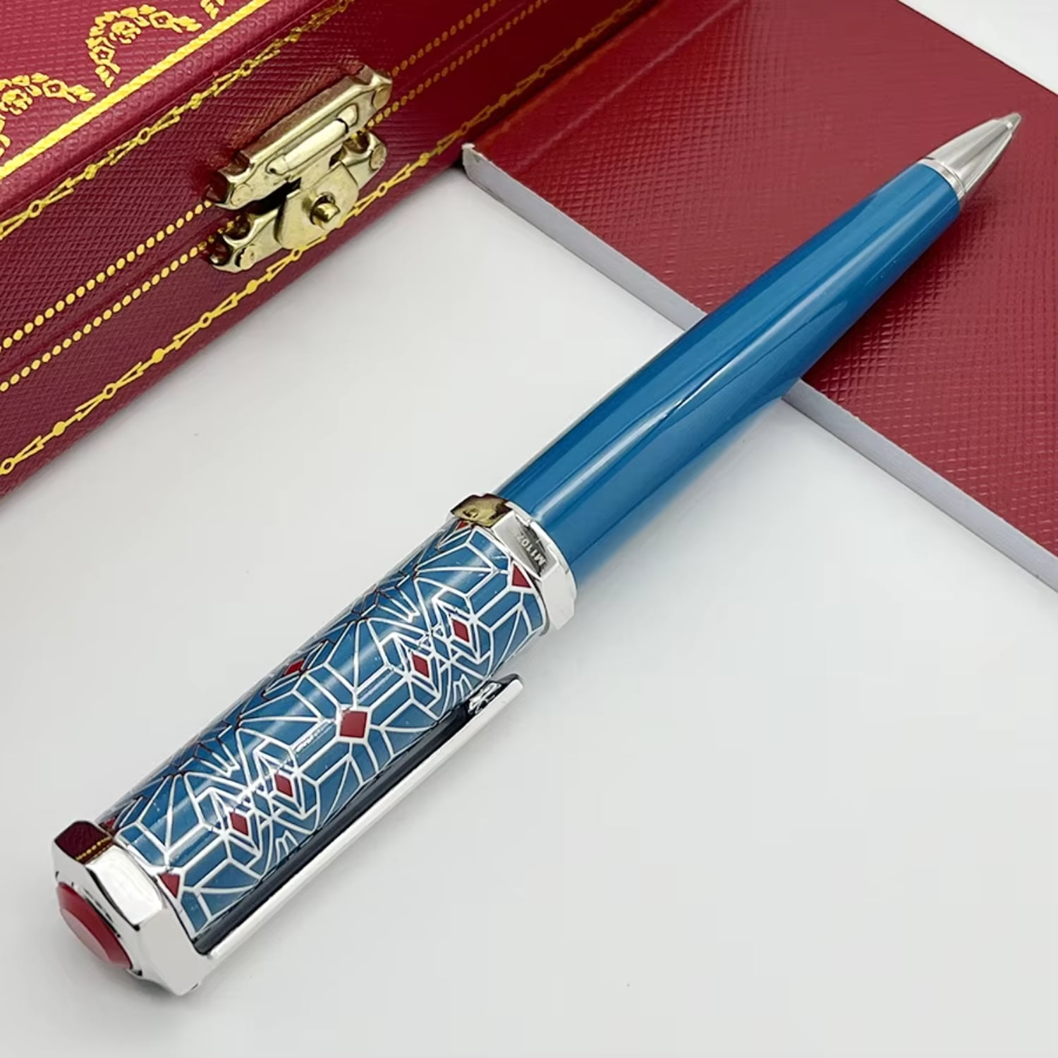 Smooth Writing YAMALANG Classic Octagon Ballpoint Pen in Blue Green ...