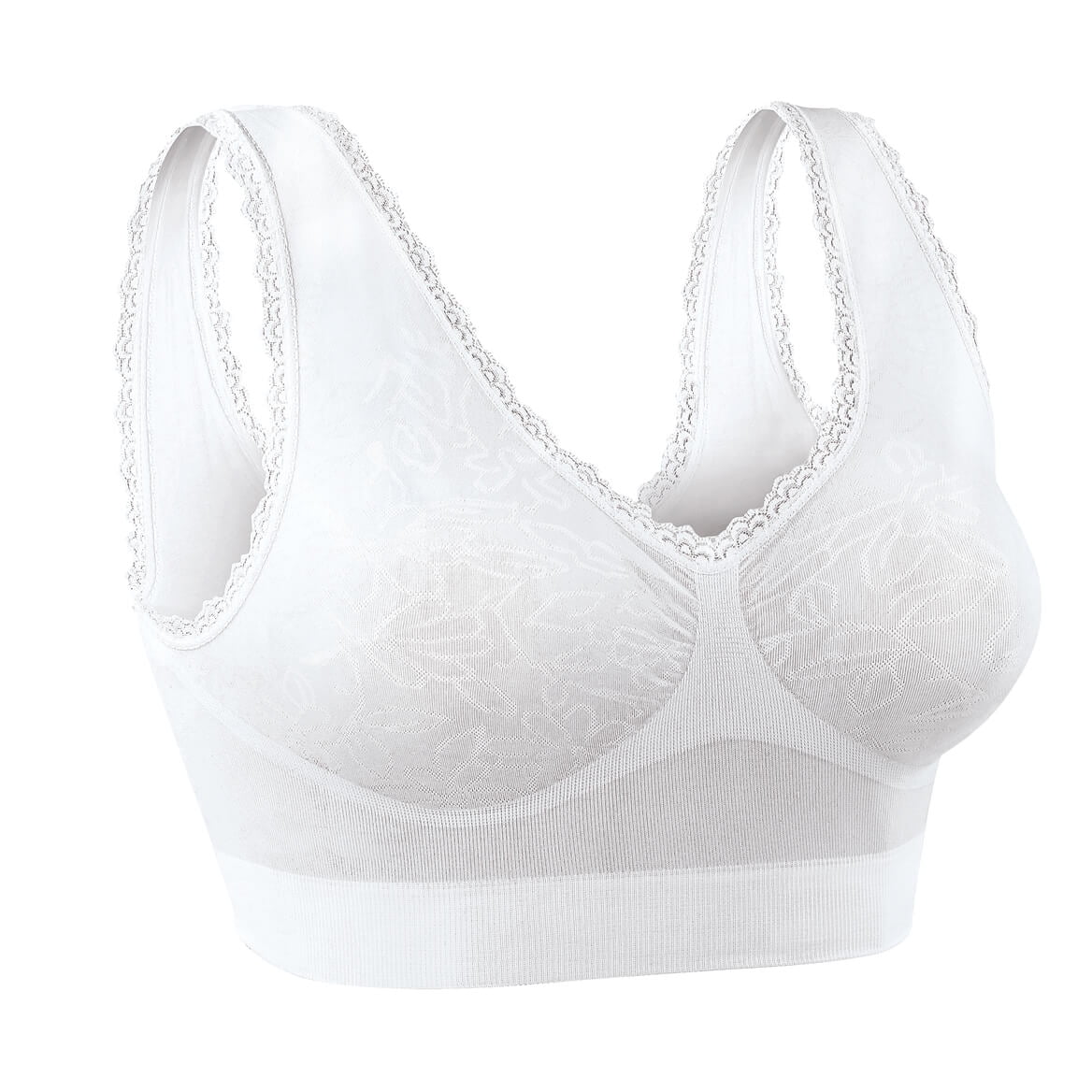 Smooth and Shape Lace Lingerie Bra, Size 42 White - Walmart.com