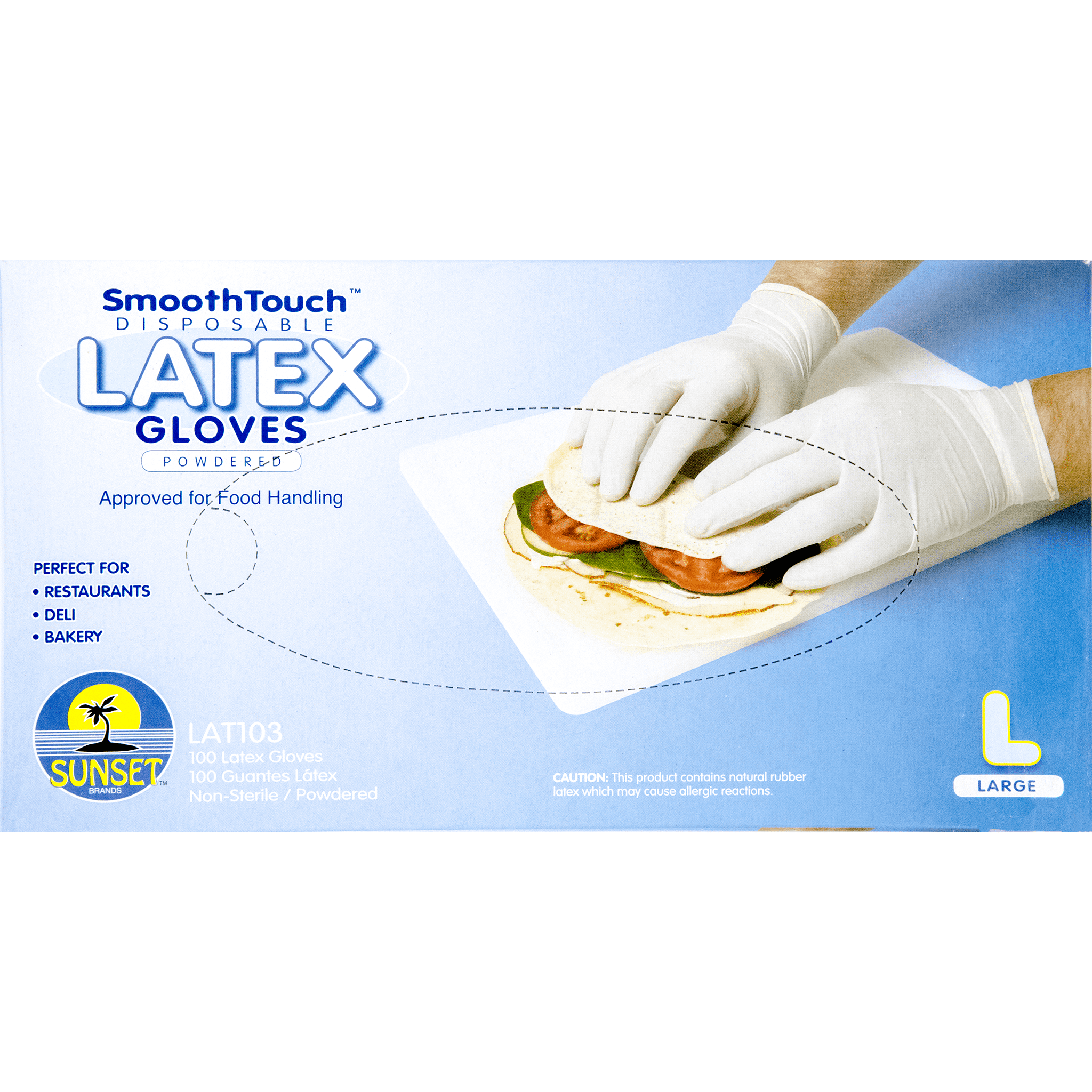 SmoothTouch Powdered Latex Gloves - White - 100ct - Walmart.com
