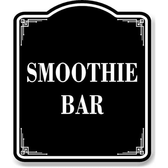 Smoothie Bar BLACK Aluminum Composite Sign, 8.5"x10" - Walmart.com