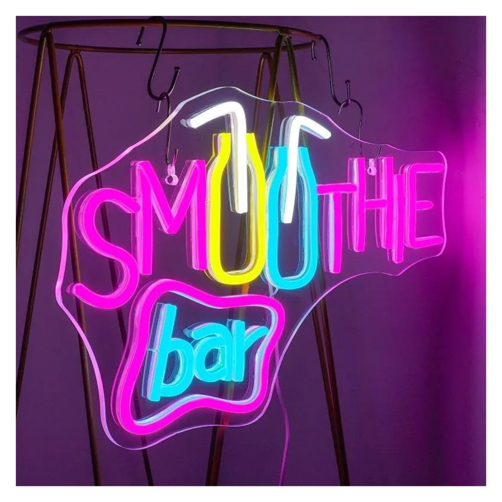 Smoothie Bar Neon Sign Dimmable LED Light USB Dimmer Switch For Store ...