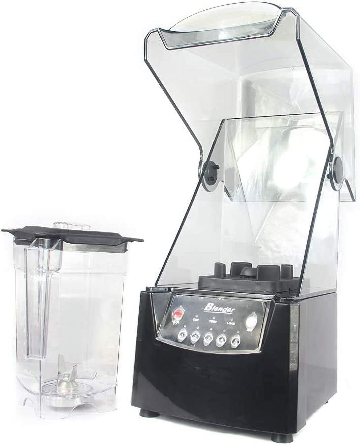 Smoothie Blender, 1.8L Commercial Soundproof Hood Blender 110V 2200W ...