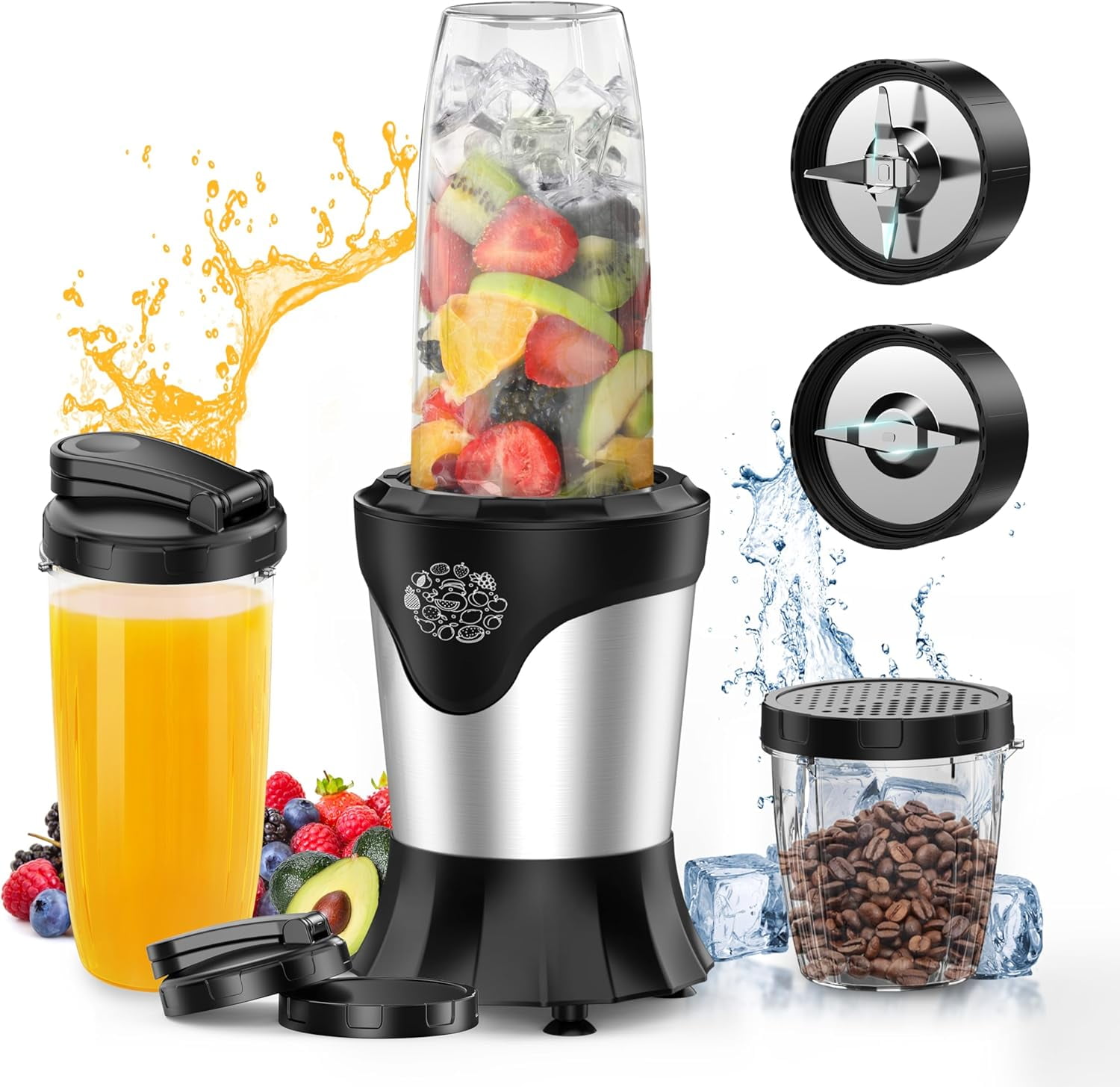 Smoothie Blender 1100W Portable Personal Blender for Shakes and ...