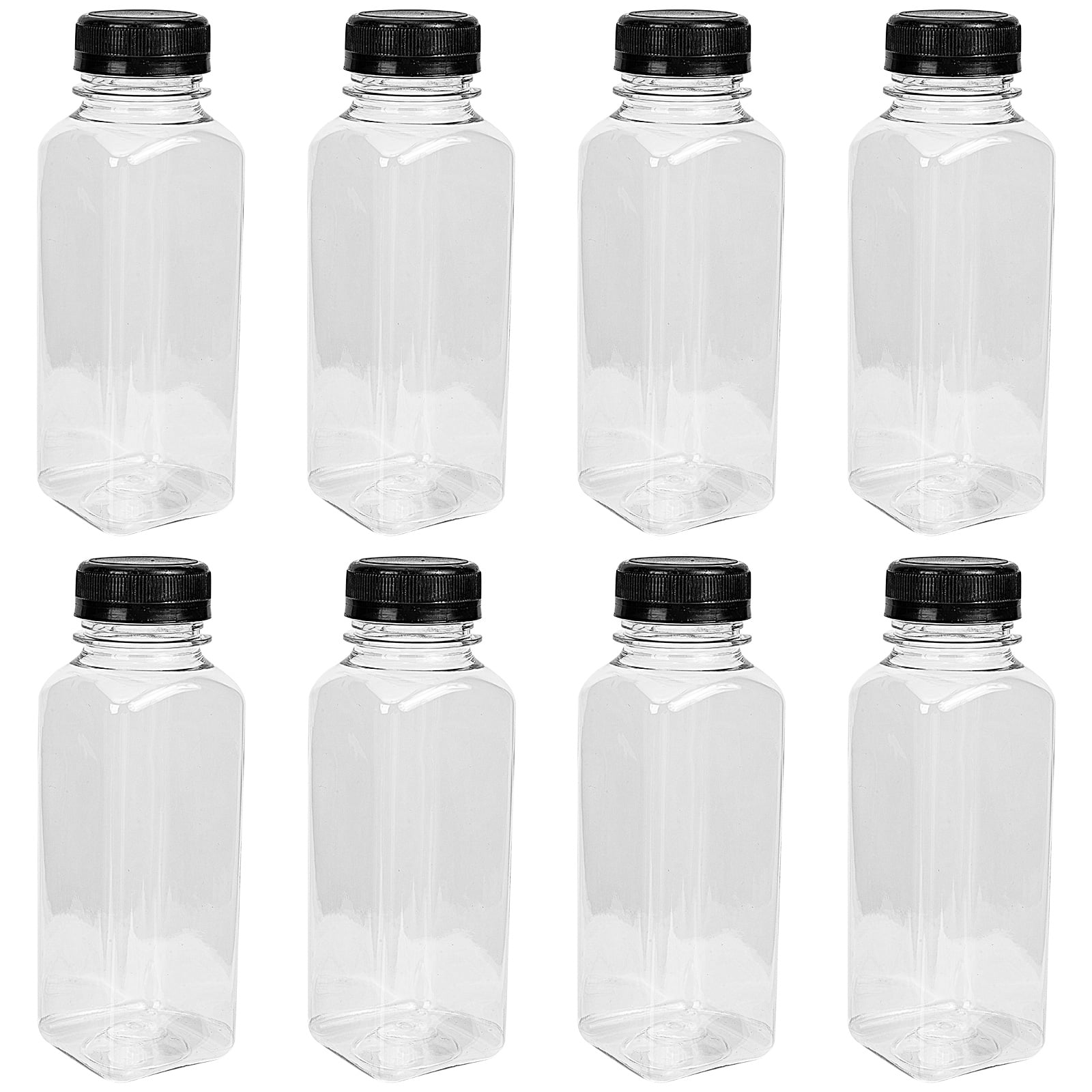 Smoothie Bottle 8Pcs 300ml Plastic Bottles with Caps Empty Beverage ...