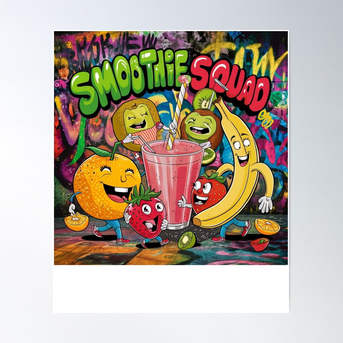 Smoothie Squad - Happy Fruits, Vegan And Vegetarian Friendly, Funny ...