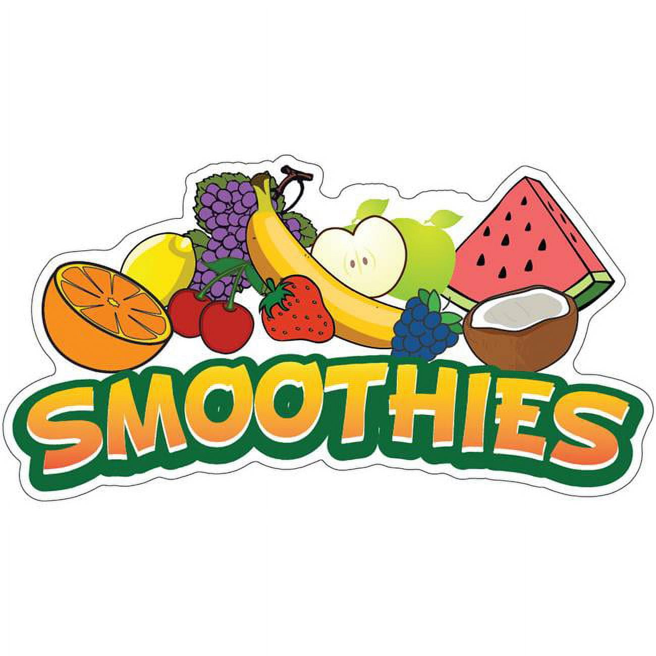 Smoothies Concession Decal Drink Fruit Smoothie Sign - Walmart.com