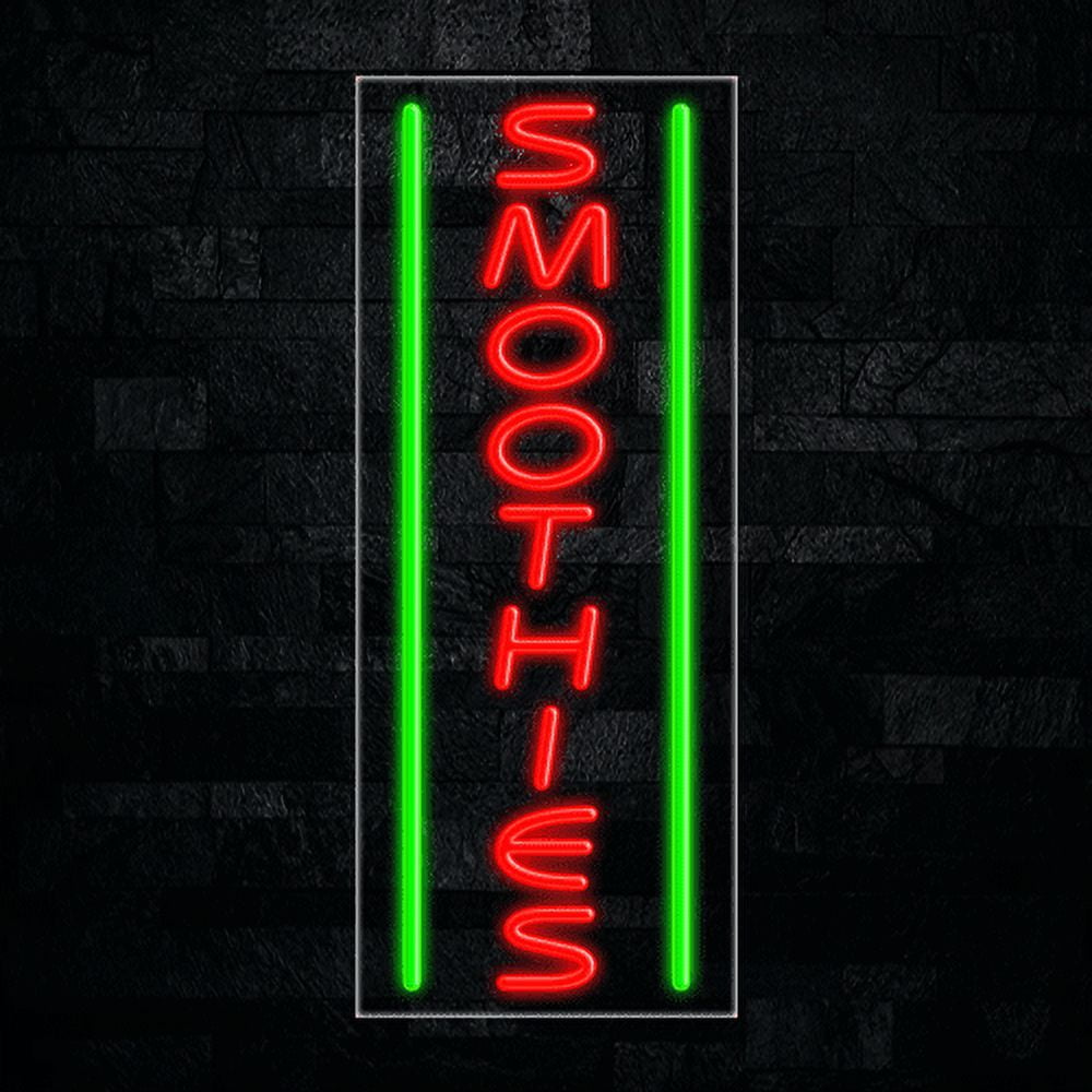 Smoothies LED Neon Sign 12"L x 30"H #31624 - Walmart.com