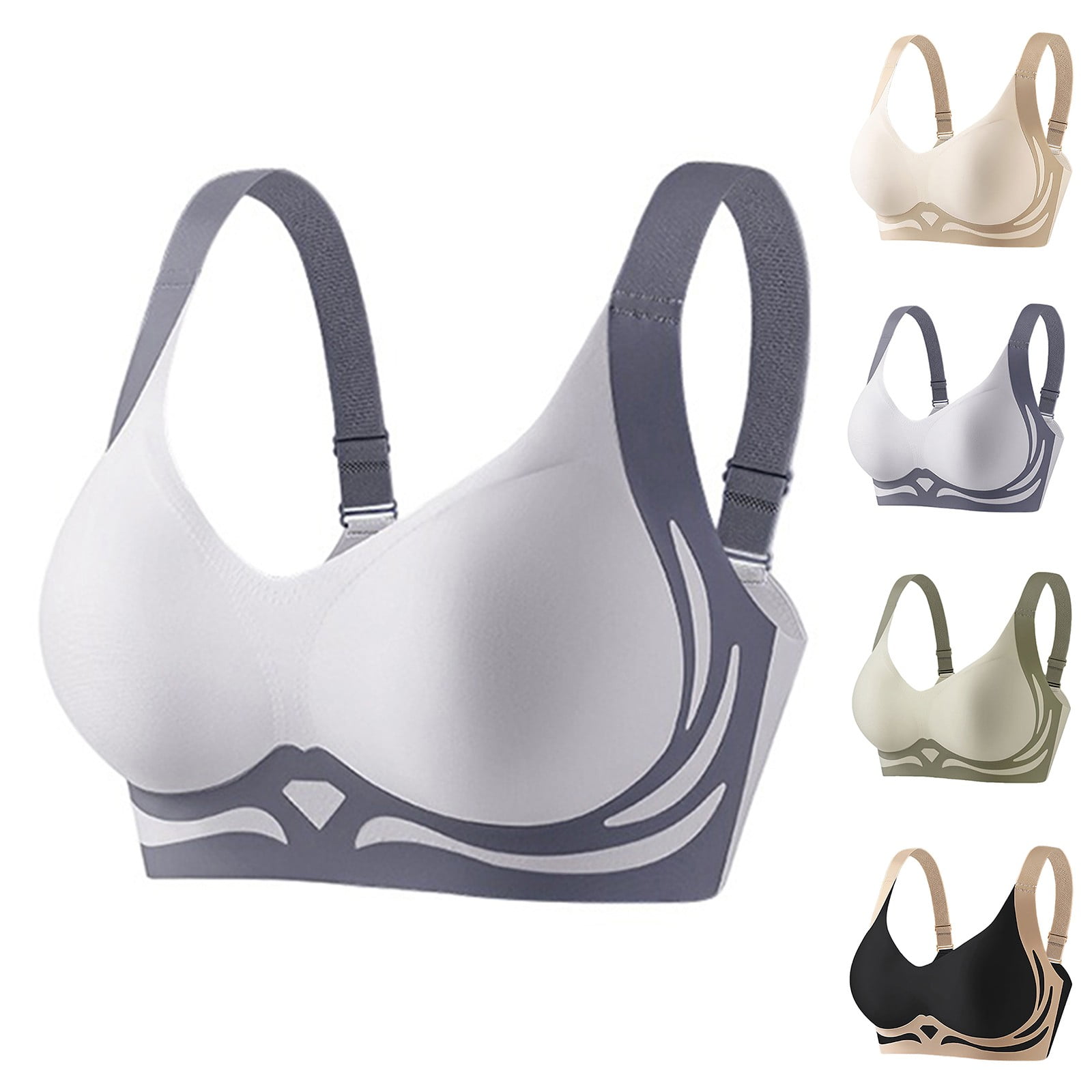 Smoothing Bra Anti Sagging Wireless Push Up Bras for Women Full ...