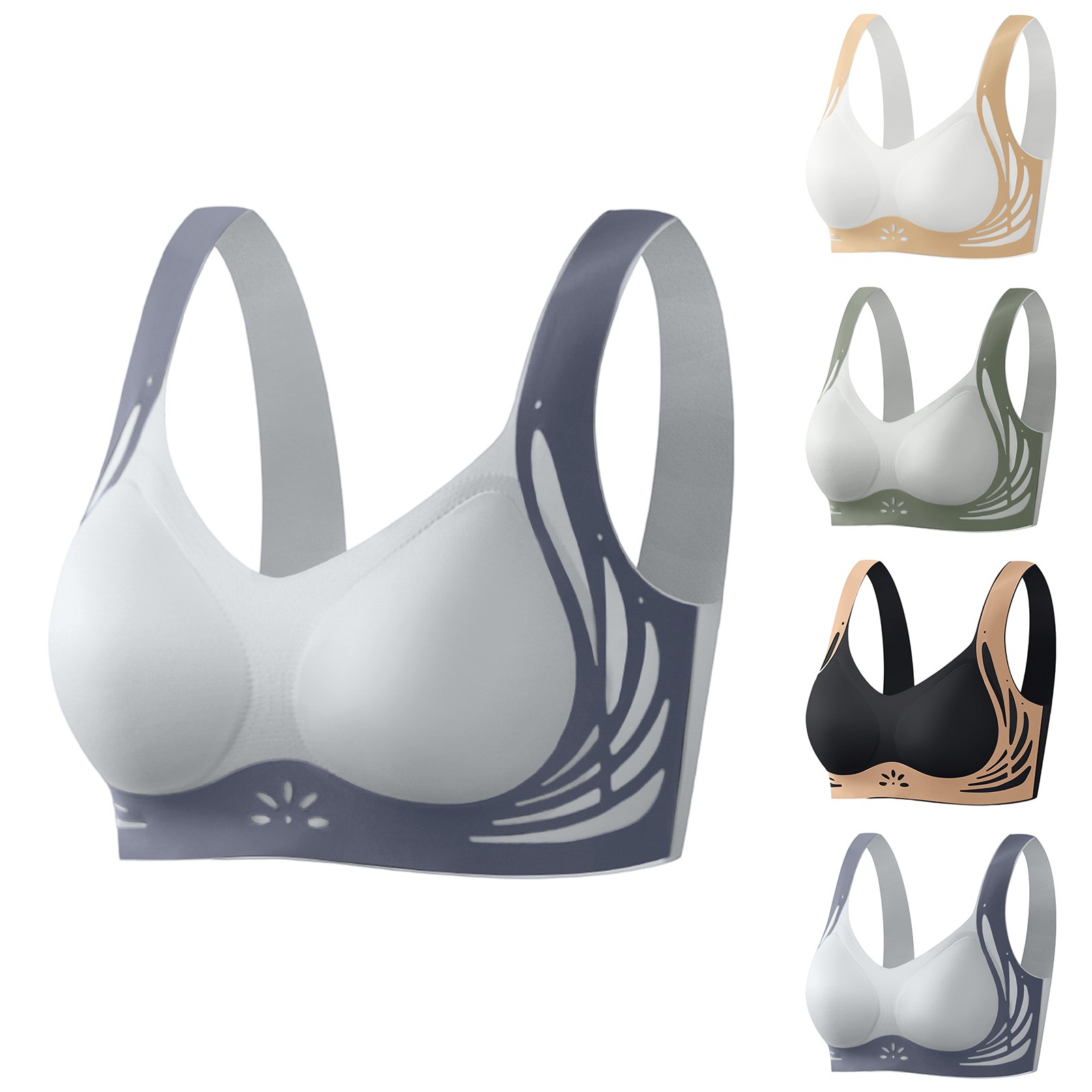 Smoothing Bra Anti Sagging Wireless Push Up Bras for Women No Underwire ...