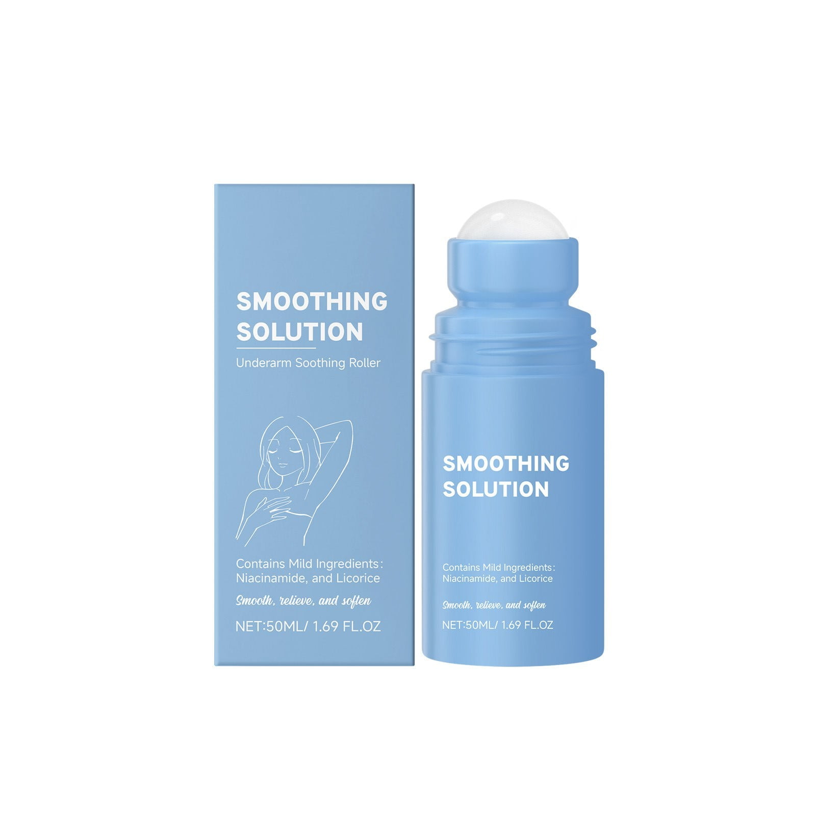 Smoothing Solution Ingrown Hair Treatment, After Shave Soothing Roll-On ...