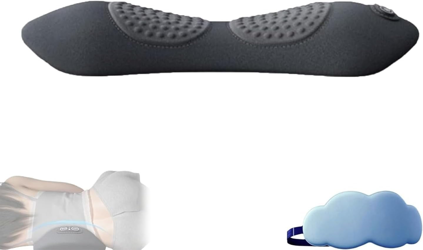 Triple Fusion Back Massager with Traction, Neck Shoulder Back Massager ...