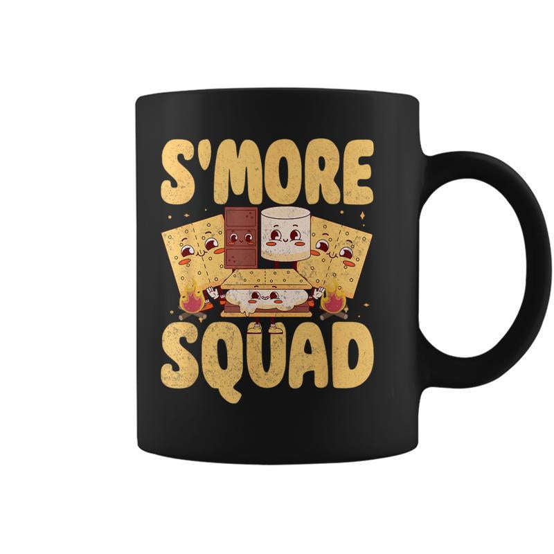 Smore Squad Groovy Smore Chocolate Marshmallow Camping Team Coffee Mugs ...