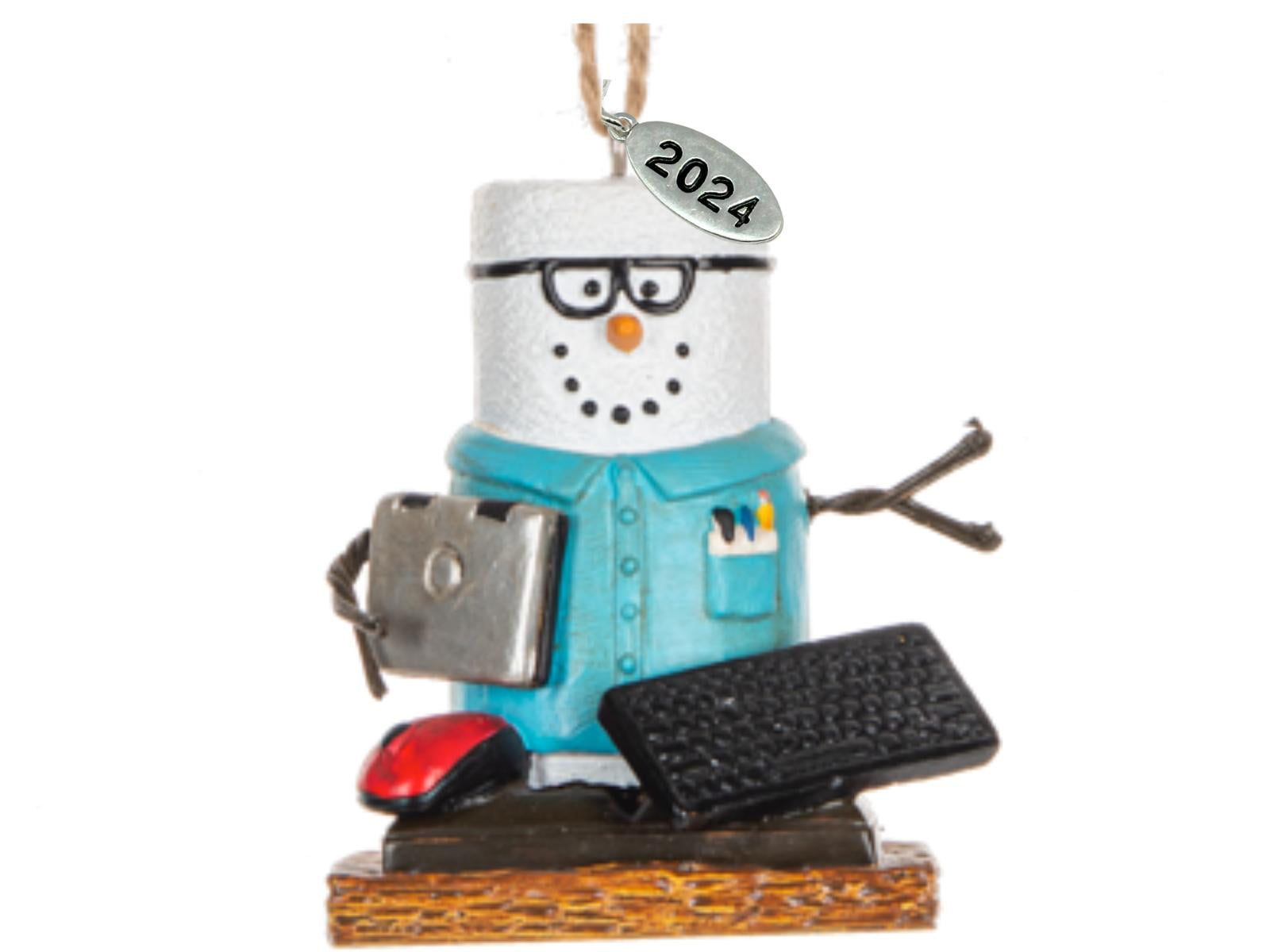 Smores Nerd Computer Geek Ornament - Adorable Geeky Smores Gift Idea ...