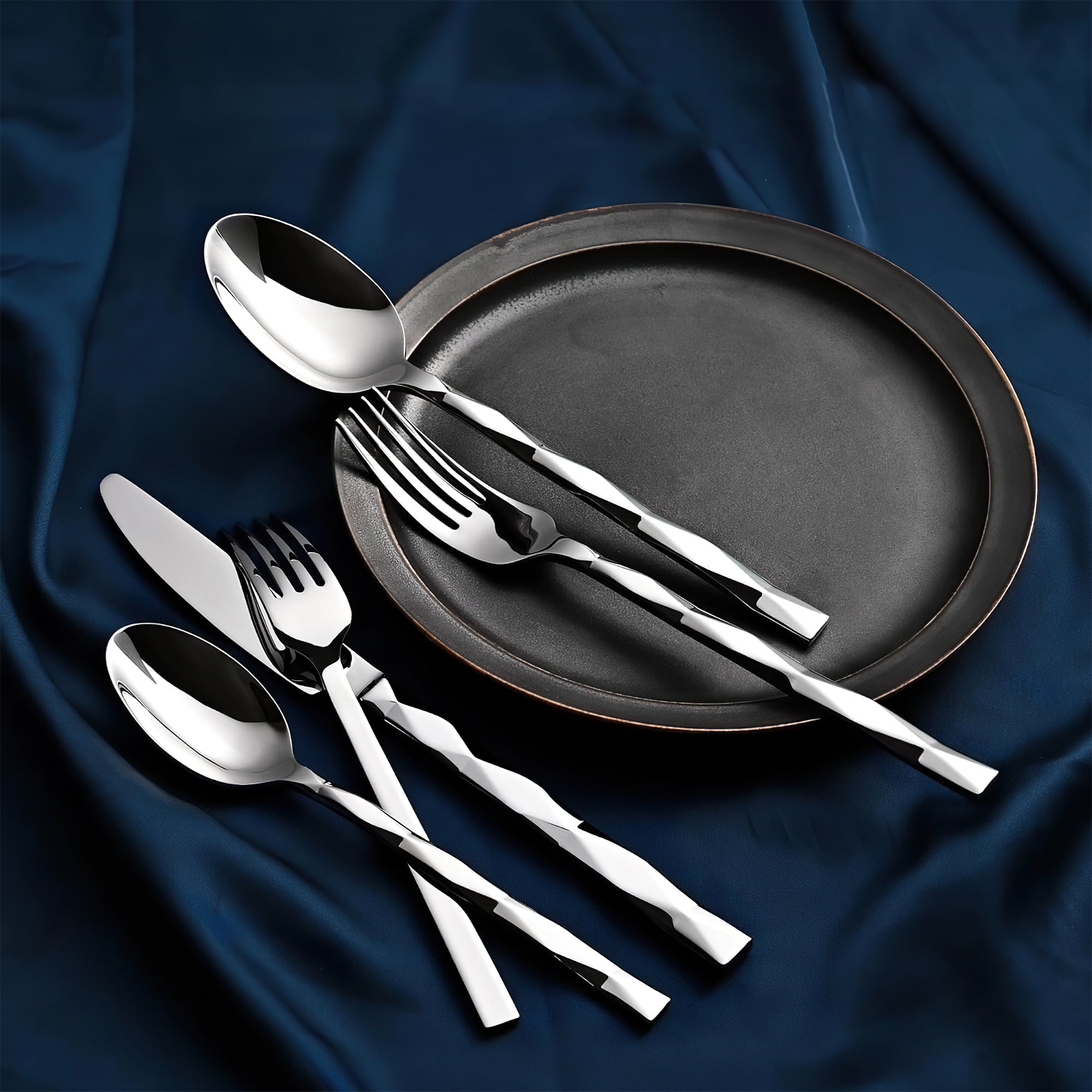 Smoyer 20-Pieces Stainless Steel Silverware Set with Forks Spoons for 4 ...