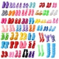 Smrinog 50pcs Doll Decorative Shoes Mini Plastic Doll High-Heeled Shoes ...