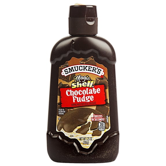 Smucker's Magic Shell Chocolate Fudge Topping, Freezes into a Candy ...