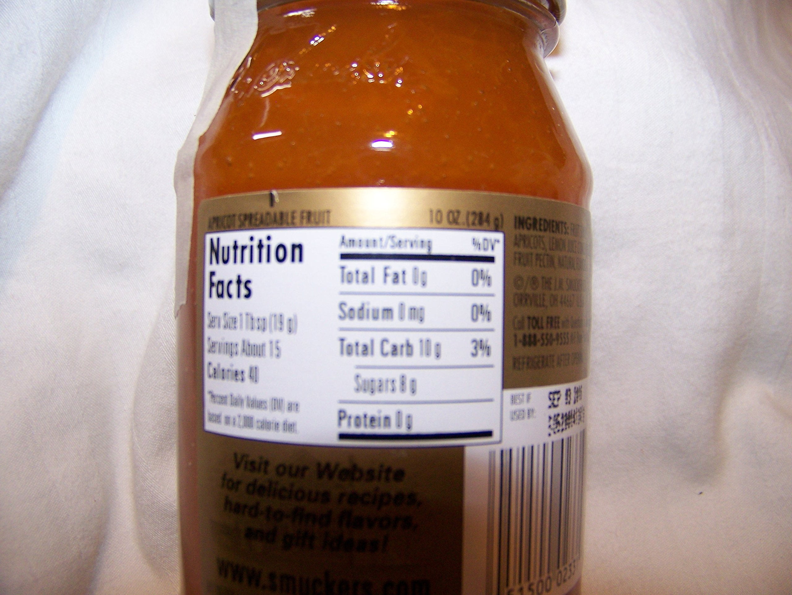 Smucker,S Simply Fruit Apricot Spreadable Fruit 10Oz Jar (Pack Of 3 ...