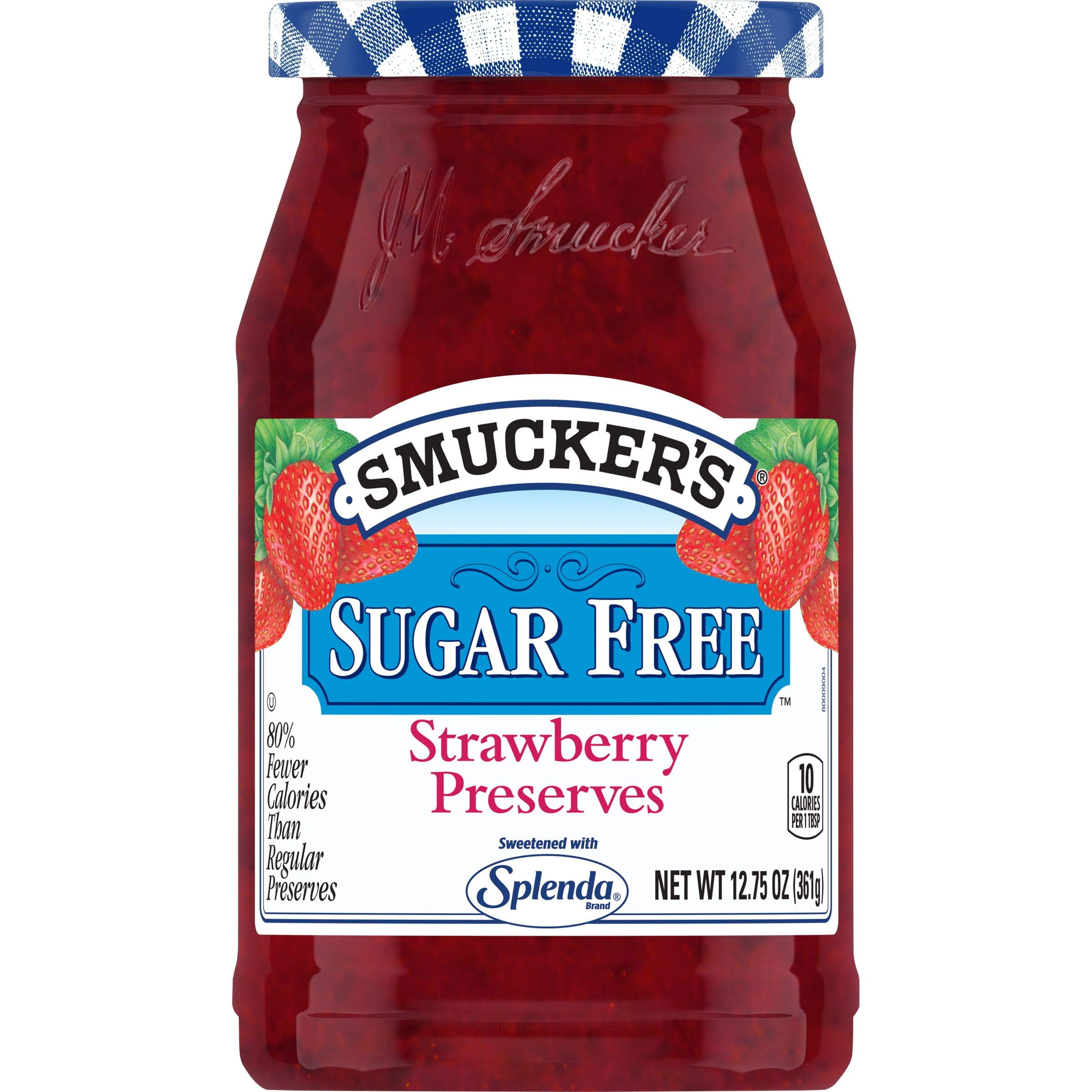 Smucker's Sugar-Free Strawberry Preserve, Sweetened with Splenda, 12.75 ...