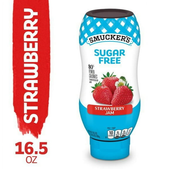 (2 pack) 2X - Smucker’S Sugar Free Strawberry Squeezable Jam, 16.5 ...