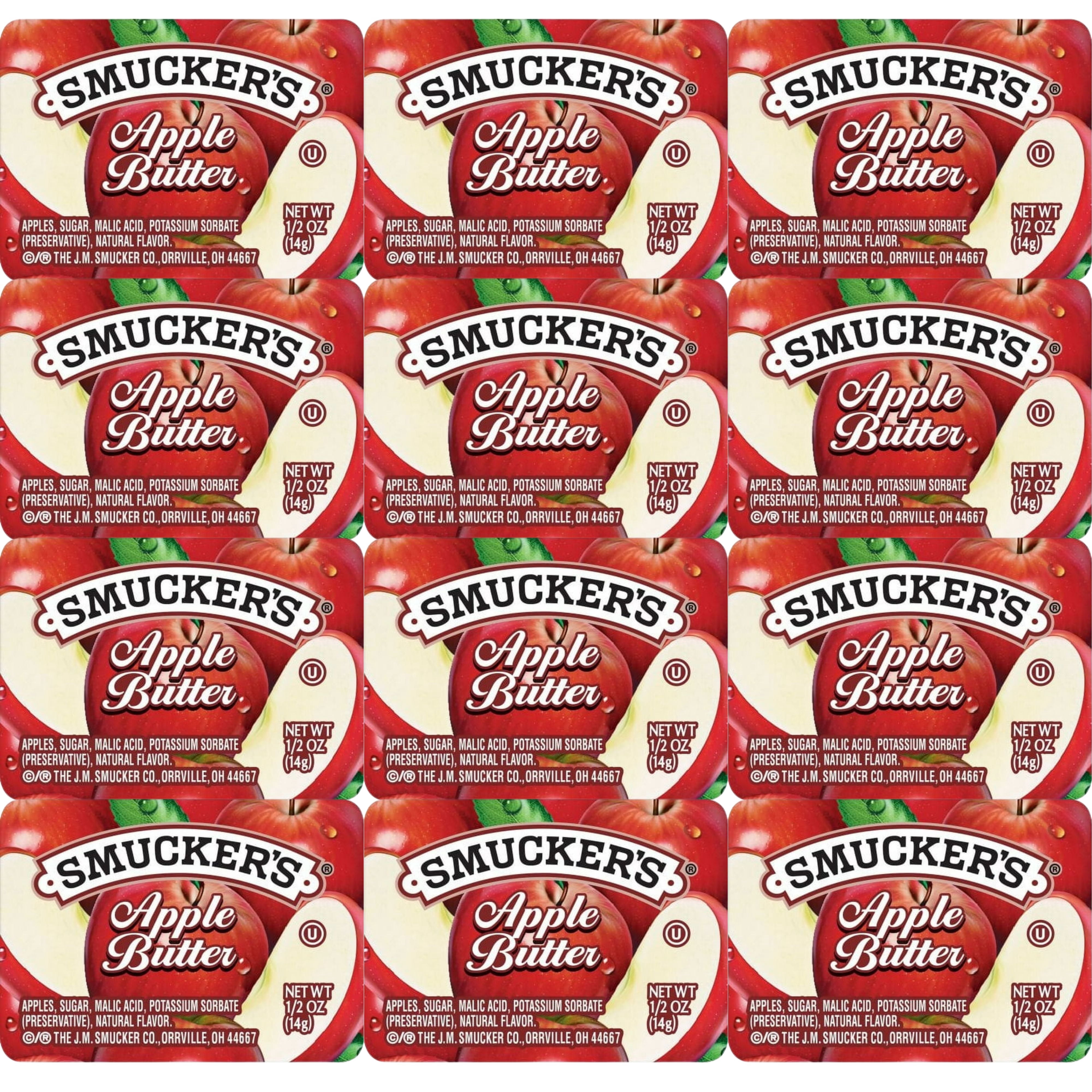 Smucker's Apple Butter – 0.5 oz Individual Cups (Pack of 25) Individual ...