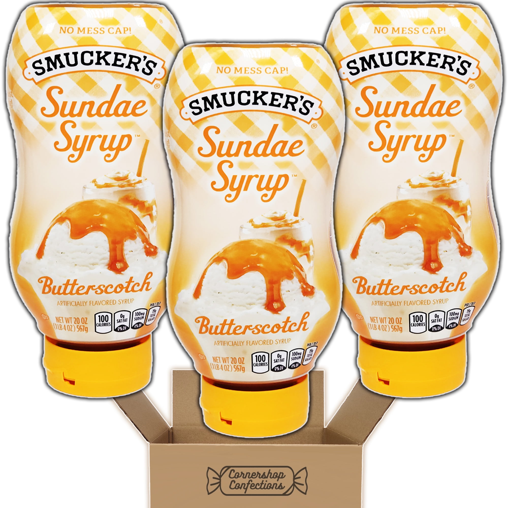 Smucker's Butterscotch Flavor Sundae Syrup Bulk Pack - 3 Individually ...
