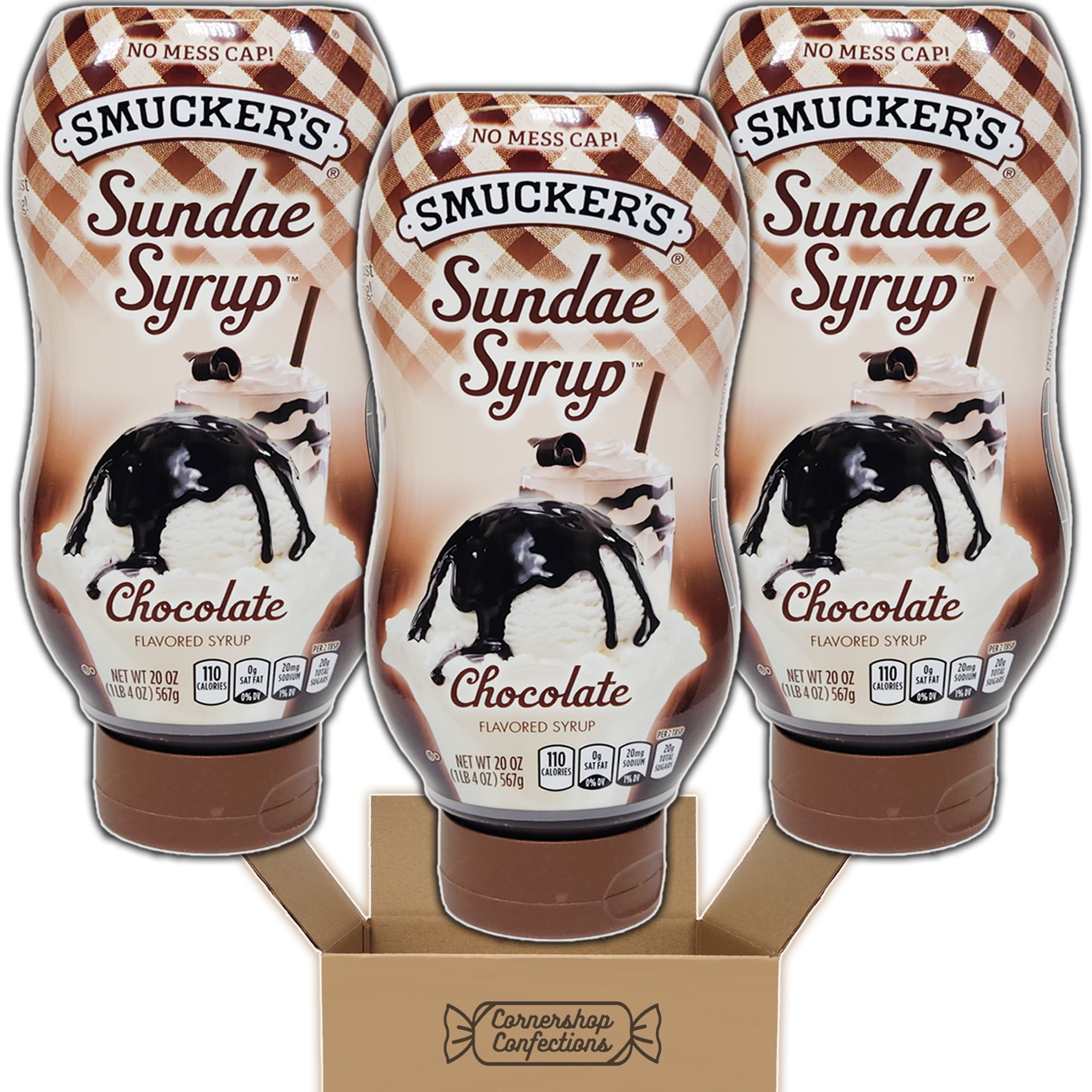 Smucker's Chocolate Flavor Sundae Syrup Bulk Pack - 3 Individually ...