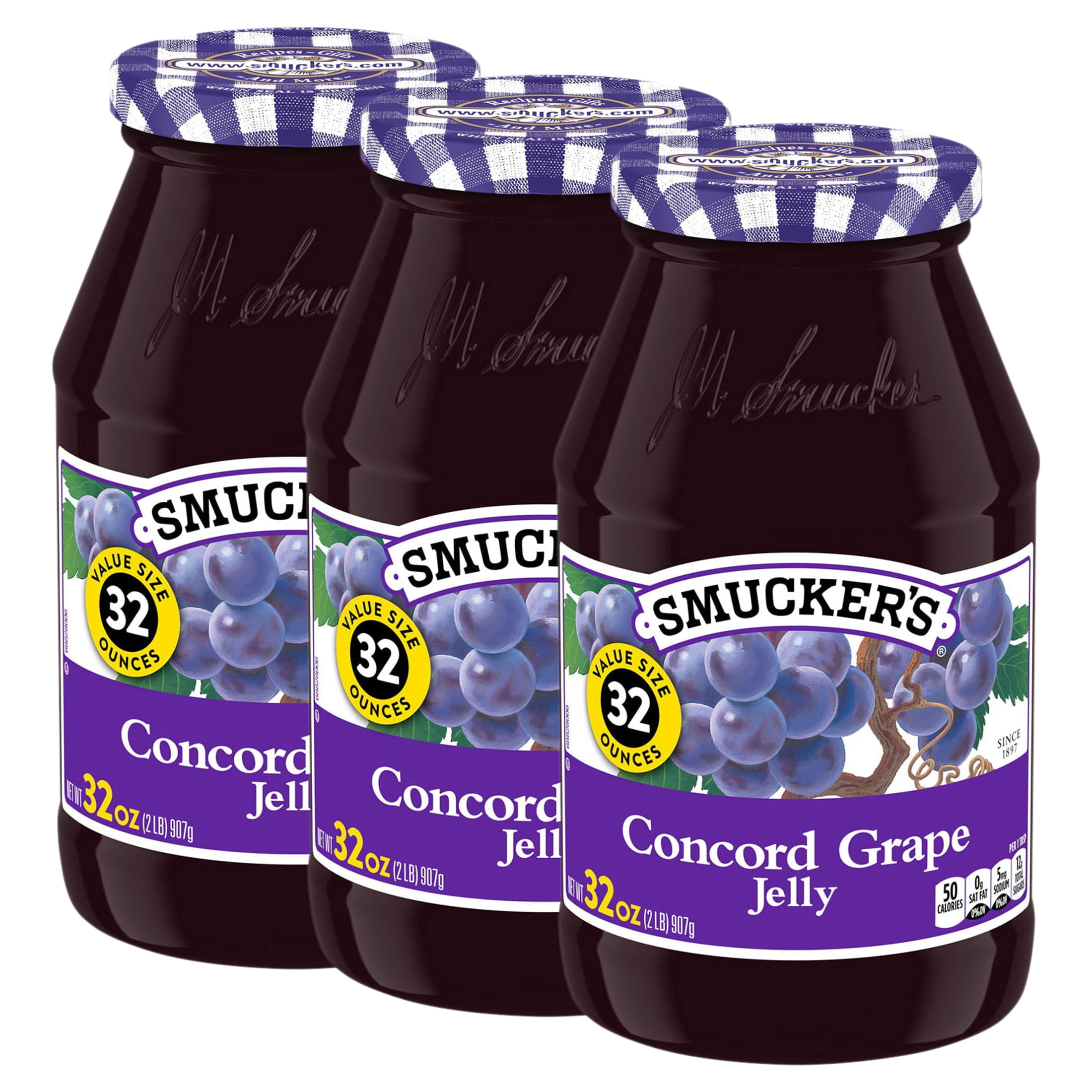 (3 pack) Smucker's Concord Grape Jelly, 32 Ounces - Walmart.com