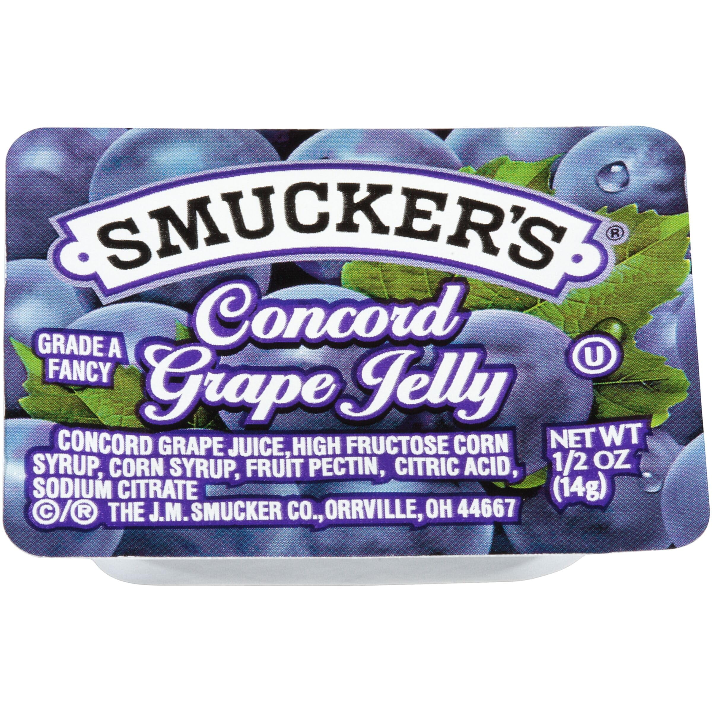 Smucker's Concord Grape Jelly, ESF27 0.5 Ounce (Pack of 200) - Walmart.com
