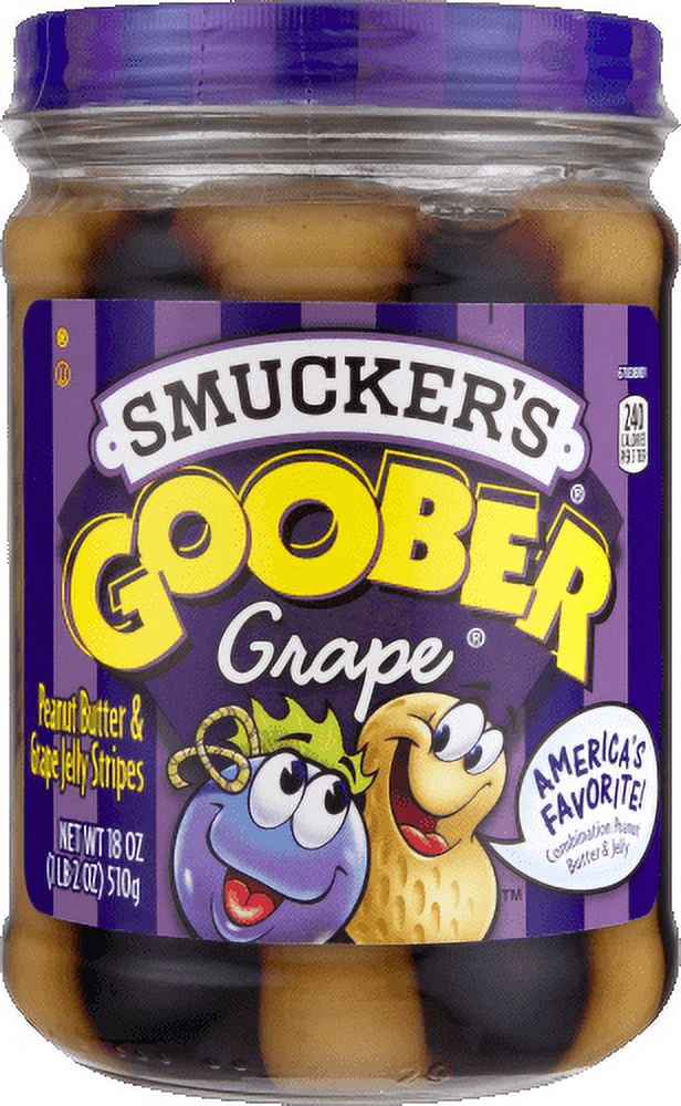 Smucker's Goober Grape Peanut Butter and Jelly Spread, 18oz Pack of 12 ...