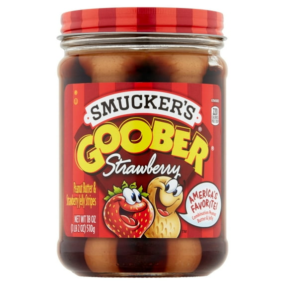 Smucker's Goober Peanut Butter & Jelly Stripes Strawberry - Walmart.com