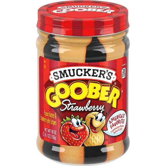 Smucker's Goober Peanut Butter & Honey Spread Stripes, 18 oz Jar ...