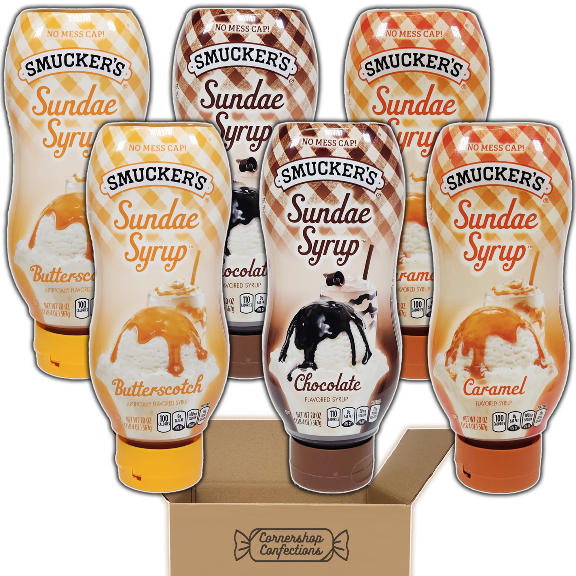 Smucker's Ice Cream Sundae Syrup Bulk Variety Pack - 120 Ounces Total ...