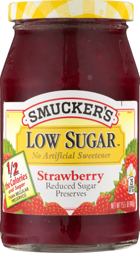 Smucker's Low Sugar Strawberry Preserves 15.5 oz (Pack of 12) - Walmart.com