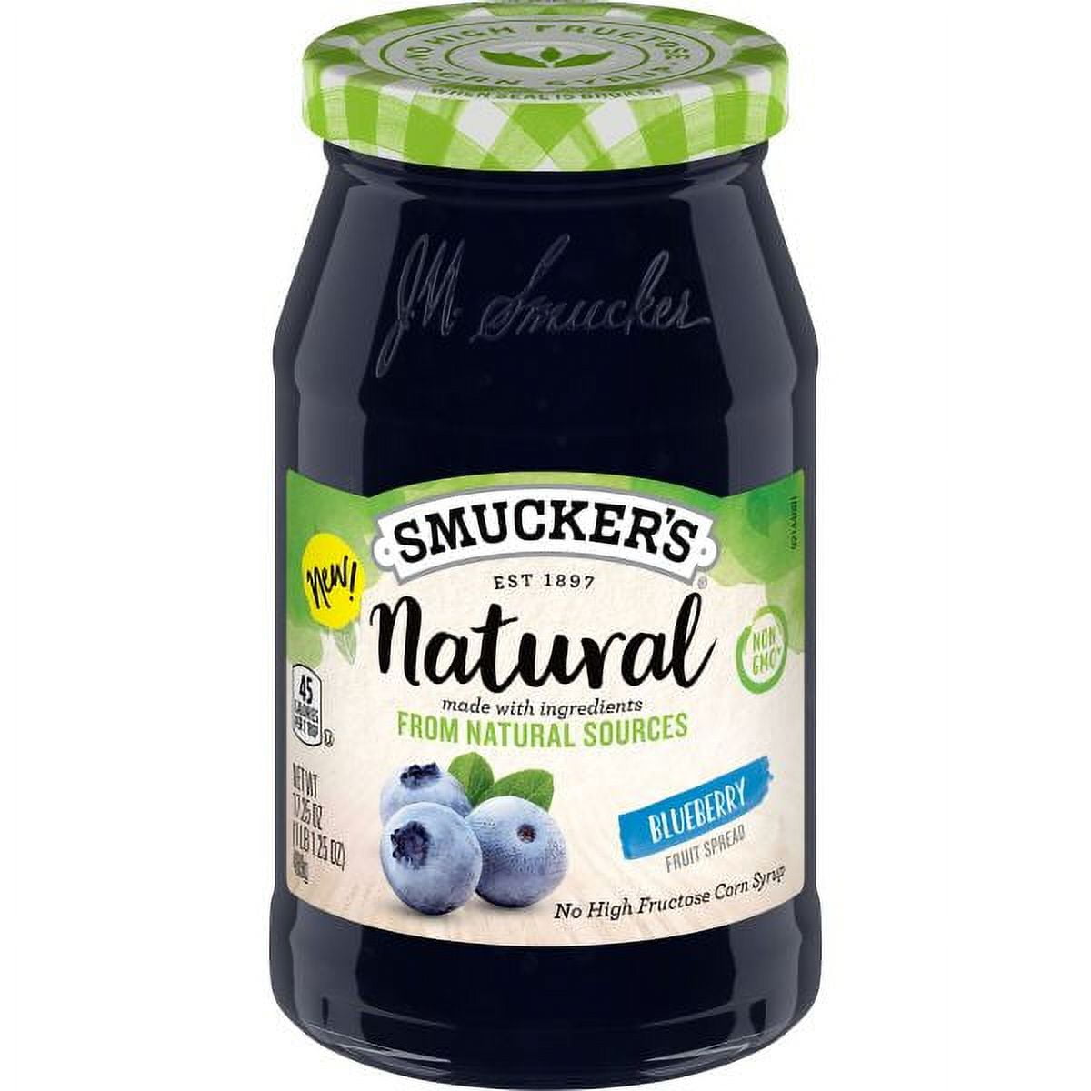 Smucker's Natural Blueberry Fruit Spread, 17.25 Ounces - Walmart.com