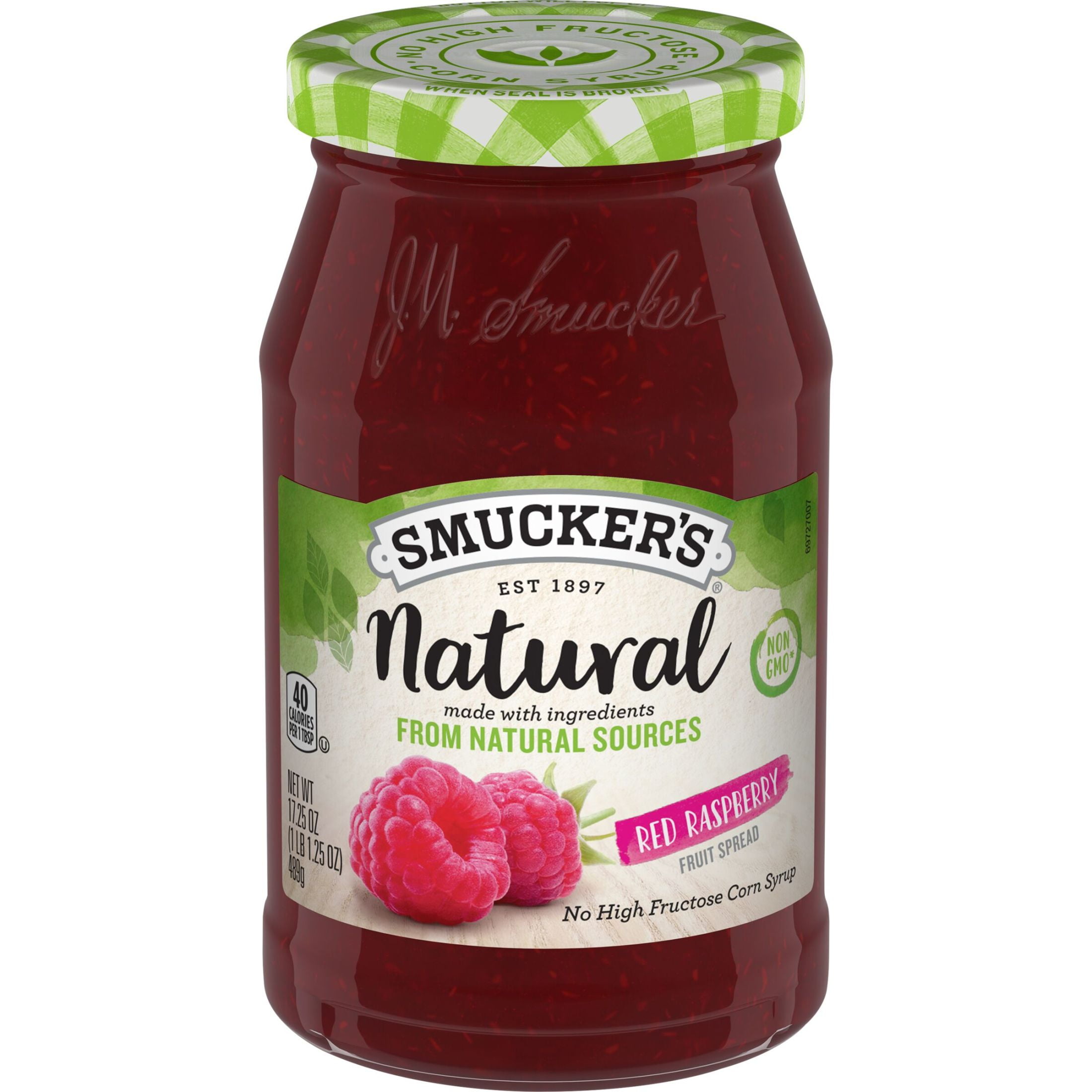 Smucker's, Natural Fruit Spread, 17.25 oz, Red Raspberry - Walmart.com