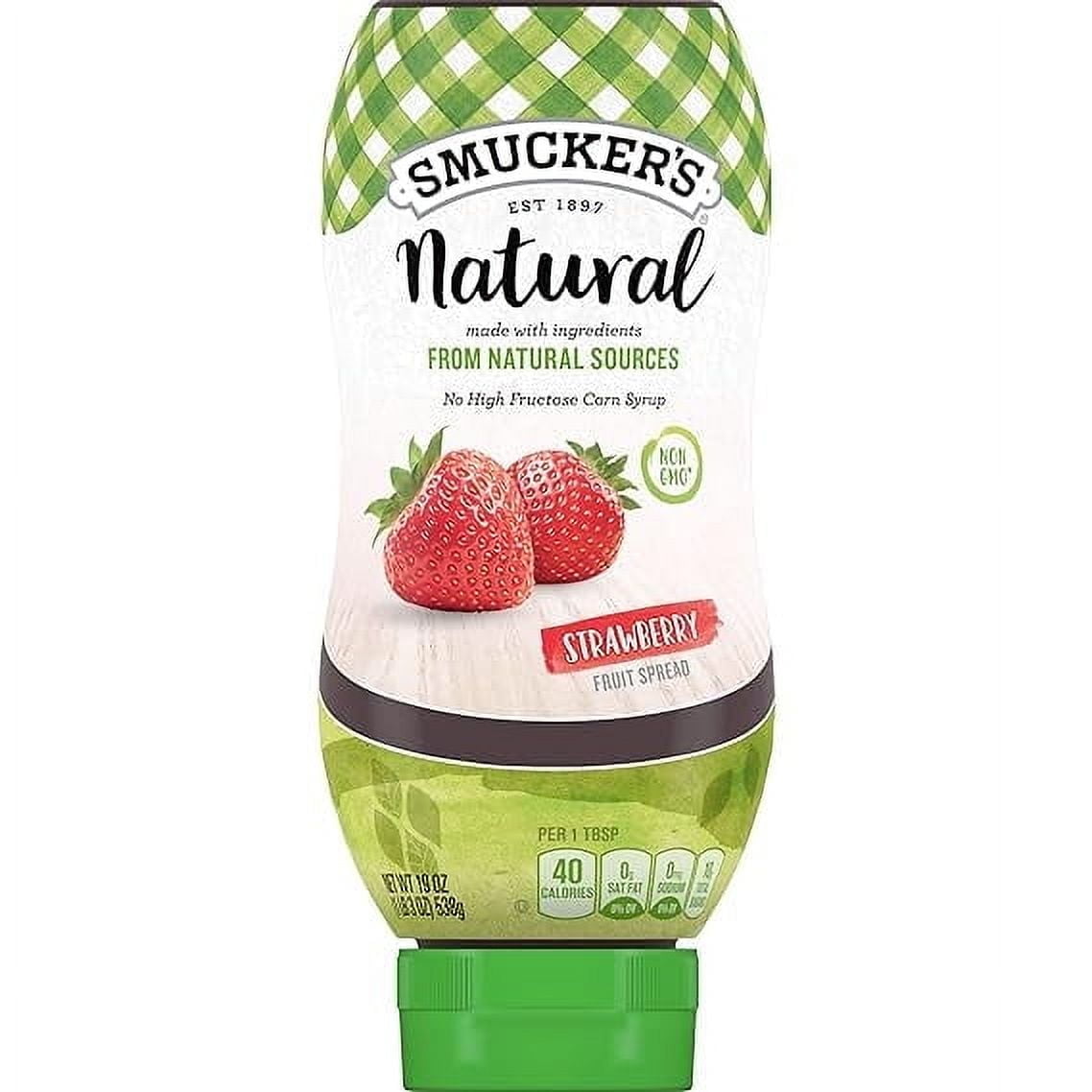 Smucker's Natural Strawberry Squeezable Fruit Spread, 19 Ounces ...