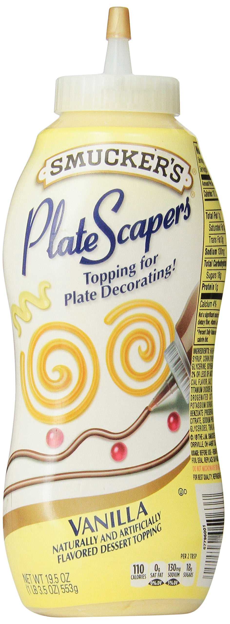 Smucker's PlateScrapers Plate Decorating AIF9 Dessert Topping Vanilla ...