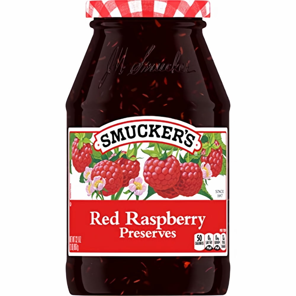 Smucker's Red Raspberry Preserves, 32 Oz (Pack of 32) - Walmart.com